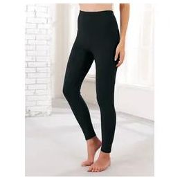 Leggings, Damen, Gr. 50, Normalgr&ouml;&szlig;en, schwarz (schwarz, schwarz, bedruckt), 95% Baumwolle, 5% Elasthan, Paisley, gemustert, mehrfarbig, unifarben, lang, Hosen Leggings