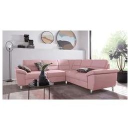 Sit & More Ecksofa SIT & MORE "Sorano L-Form", rosa (altrosa), B:249cm H:88cm T:229cm, Sofas, Ecksofa, wahlweise mit Bett- und Relaxfunktion, inkl. Bettkasten