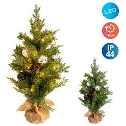 N&auml;ve N&Auml;VE LED Dekoobjekt "Weihnachtsbaum", gr&uuml;n, 1, H: 70cm, 1 Stk., Leuchten, F&uuml;r Aussen geeignet (vor Haust&uuml;re),incl. Timer (6on/18off),40x LED&Acirc; ́s