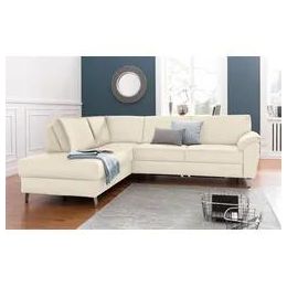 Sit & More Ecksofa SIT & MORE "Texel L-Form", beige (creme), B:250cm H:87cm T:201cm, Kunstleder SOFTLUX;Luxus-Microfaser (100% Polyester), Sofas, Ecksofa, mit Federkern, wahlweise mit Bettfunktion und Bettkasten