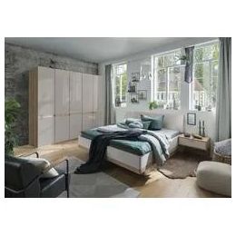 Futonbett Wiemann "Barcelona", braun (champagner, bianco, eiche, nachbildung), B:169cm L:215cm, Betten, Futonbett, schwebendes Fu&szlig;teil mit seitlicher Verblendung