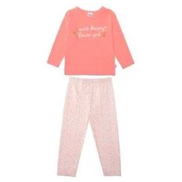 Schlafanzug Liliput "Blume", Jungen, Gr. 104, wei&szlig; (wei&szlig;, apricot), 100% Baumwolle, bedruckt, Rundhals, Homewear-Sets Schlafanzug, mit niedlichen Prints