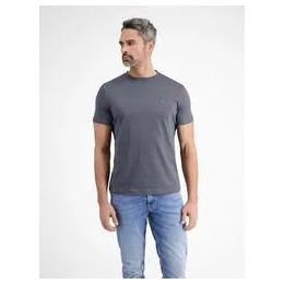 T-Shirt Lerros "Klassisches Rundhals T-Shirt", Herren, Gr. XL, grau (rock grau), 100% Baumwolle, Shirts T-Shirt
