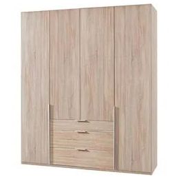 Kleiderschrank wimex "New York", braun (struktureichefarben hell), B:180cm H:236cm T:58cm, Schr&auml;nke, Kleiderschrank, wahlweise 208 oder 236cm hoch