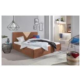 Polsterbett "Malibu", braun (braun, beige), B:172cm L:212cm, Bezug Bett: Microfaser (100% Polyester);Bonnell-Federkernmatratze: 51% Polypropylen, 39% Polyester und 10% Baumwolle;Kaltschaummatratze: 100% Polyester, Bezug abnehm- und waschbar bis 60C, Westfalia Schlafkomfort, Betten, Polsterbett, inkl. Bettkasten bei Ausf&uuml;hrung mit Matratze