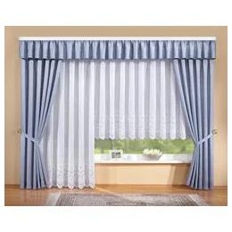Gardine Stickereien Plauen "Alena" Gr. 9, wei&szlig;, B:300cm H:245cm, Polyester, Gardinen, Gardine, veredelt mit echter Plauener Spitze Stickerei
