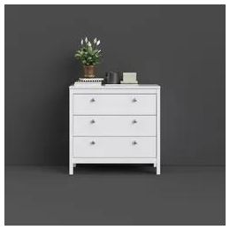 Kommode Home Affaire "Madrid, Aufbewahrung, Schubladenschrank, Stauraum", wei&szlig;, B:82,1cm H:79,7cm T:38,4cm, Spanplatte, Sideboards, Kommode, mit 3 Schubladen, Breite 82,3 cm