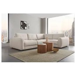 Ecksofa Home Affaire "Bloomfield, Mega Polsterecke, Breite 289cm, viel Platz, L-Form", beige, B:289cm H:84cm T:209cm, 92% Polyester 8% Nylon, Sofas, Ecksofa, In verschiedenen Gr&ouml;&szlig;en