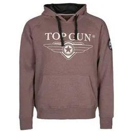 Kapuzenpullover Top Gun "Simulator TG20191025", Damen, Gr. 54 (XL), braun (light braun), Obermaterial: 50% Baumwolle / 50% Polyester, Rundhals, Pullover Sweatshirt Hoodie