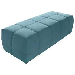 Hocker DOMO collection "Brandon", blau (t&uuml;rkis), B:150cm H:40cm T:60cm, Kunstleder SOFTLUX;Luxus-Microfaser in Antikleder-Optik(100% Polyester);Luxus-Microfaser (100% Polyester), Hocker, Polsterhocker, gro&szlig;e Ausf&uuml;hrung passend zu "Brandon", auch in Cord