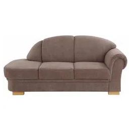 Recamiere Home Affaire "Amrum", grau (taupe), B:202cm H:91cm T:92cm, Jacquard ( 100% Polyester );Struktur Blume (100% Polyester), Sofas, Recamiere, mit Federkern, Armteil links oder rechts
