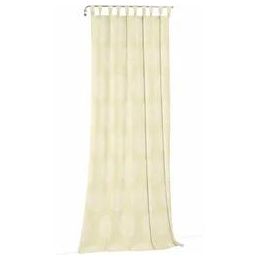 Vorhang WIRTH "Kingston" Gr. 1, beige (creme), B:135cm H:145cm, Jacquard, Polyacryl, Polyester, Gardinen