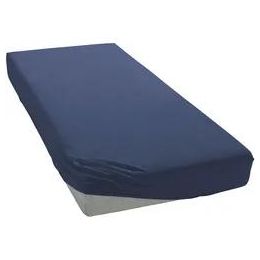 Bettlaken Estella "Feinjersey", blau (saphir), L:200cm, Jersey, Obermaterial: 100% Baumwolle, Bettlaken, Bettlaken, Rundumgummi
