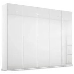 Dreht&uuml;renschrank Rauch "Kleiderschrank Schrank Garderobe W&auml;scheschrank PURISMA Glasfront", wei&szlig; (alpinwei&szlig;, glas kristallwei&szlig;), B:251cm H:223cm T:60cm, Holzwerkstoff, Schr&auml;nke, Dreht&uuml;renschrank, schlichte Eleganz, mit umfangreicher Innenausstattung MADE IN GERMANY