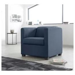 Sessel Home Affaire "Bob Cocktailsessel, Clubsessel, Loungesessel", blau (dunkelblau), B:72cm H:68cm T:75cm, Luxus-Microfaser (92% Polyester, 8% Nylon) );Struktur fein ( 100% Polyester);Struktur in Chenille-Optik (30% Polyester, 70% Polyacryl);Chenillestruktur (40% Polyester, 60% Polyacryl), Sessel, Sessel, in verschiedenen modernen Farben und Qualit&auml;ten