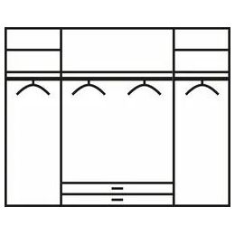 Kleiderschrank Rauch "Essensa", wei&szlig; (struktureichefarben hell, wei&szlig;), B:181cm H:229cm T:54cm, Holzwerkstoff, Schr&auml;nke, Kleiderschrank