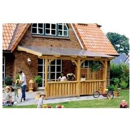 Skan Holz Br&uuml;stungsgel&auml;nder SKANHOLZ, beige (natur), H:84cm L:220cm, Gel&auml;nder