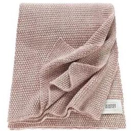 Sch&ouml;ner Wohnen Wohndecke "Melange", rosa (rosa, creme), B:130cm L:170cm, Baumwolle, SCH&Ouml;NER WOHNEN-KOLLEKTION, Wohndecken, Wohndecke, Strickdecke mit Melange-Effekt, Kuscheldecke