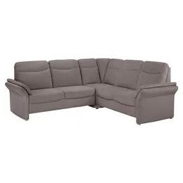 Ecksofa Home Affaire "Tahoma L-Form", braun (savannah), B:251cm H:103cm T:231cm, Sofas, Ecksofa, mit Armlehnfunktion, wahlweise Bettfunktion, Schublade, Relaxfunktion