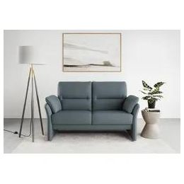 2-Sitzer DOMO collection "Pina, schmale Armlehnen, mit Federkern, kompakt & elegant", blau (petrol), B:159cm H:95cm T:88cm, 100% Polyester, Sofas, Hoher Sitzkomfort, Luxus-Microfaser Lederoptik, petrol, Breite 159 cm