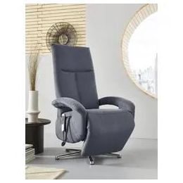 Sit & More TV-Sessel SIT & MORE "Tycoon mit Kopfteilverstellung und 360 Drehfunktion", grau, B:74cm H:117cm T:85cm, 100% Polyester, Sessel, wahlweise manuell oder elektrischer Funktion, auch mit Akku (kabellos)