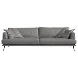 2,5-Sitzer Egoitaliano "Sophia, Designsofa mit extrakomfortablem Sitzkomfort, Breite 214cm", grau (zinn), B:214cm H:77cm T:96cm, Leder BULL (Echtes Rindsleder). Geschliffenes, pigmentiertes und behandeltes Rindsleder mit einer Dicke von 1, 3-1, 5 mm. Es handelt sich um ein weiches, gesch&uuml;tztes Leder. Eine leichte Deckschicht sch&uuml;tzt sie vor Flecken, ohne ihre urspr&uuml;nglichen Eigenschaften zu ver&auml;nd