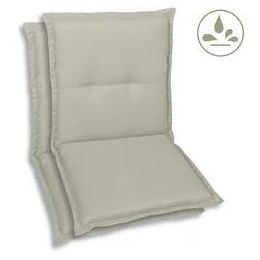 Sesselauflage GO-DE, beige, B:50cm H:100cm, Bezug: 100% Polyester, Polsterauflagen, nieder, wasserabweisend