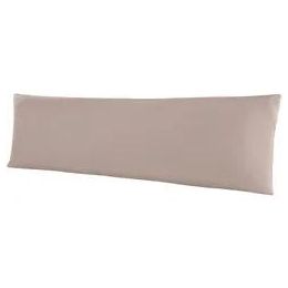 Kissenbezug bellana "Mako-Jersey", grau (taupe), B:40cm L:140cm, Jersey, Obermaterial: 100% Baumwolle, Kissenbez&uuml;ge, Kissenbezug, f&uuml;r Seitenschl&auml;ferkissen
