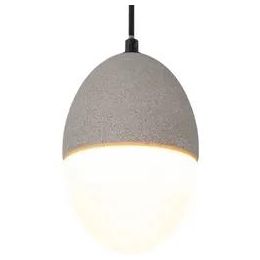 Paco Home Pendelleuchte "GREGG", grau (kieselgrau), 1, &Oslash; 13cm, Leuchten, LED, E27, Lampe F&uuml;r Wohnzimmer Esszimmer K&uuml;che, H&ouml;henverstellbar, Pendelleuchte