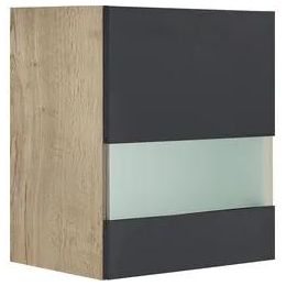 Glash&auml;ngeschrank Optifit "Roth", schwarz (anthrazit, wildeichefarben), B:50cm H:57,6cm T:34,6cm, Schr&auml;nke, Glash&auml;ngeschrank, Breite 50 cm