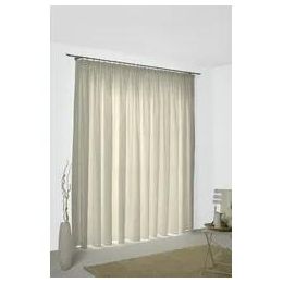 Vorhang WIRTH "Sepino" Gr. 4, beige, B:132cm H:245cm, Jacquard, Obermaterial: 75% Polyester, 25% Baumwolle, Gardinen