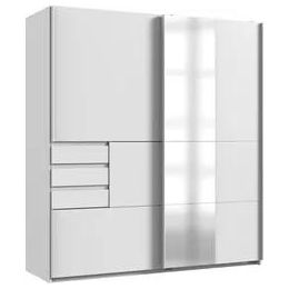 Schwebet&uuml;renschrank wimex "Bamberg", wei&szlig;, B:180cm H:198cm T:65cm, Holzwerkstoff, Schr&auml;nke, Schwebet&uuml;renschrank, inklusive 5 Regalb&ouml;den und 1 Kleiderstange