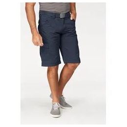 MAN'S WORLD Cargobermudas MAN'S WORLD, Herren, Gr. 44, N-Gr, blau (marine), Obermaterial: 100% Baumwolle, unifarben, normal kniebedeckend, Hosen, auch in Gro&szlig;en Gr&ouml;&szlig;en, Topseller