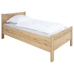 Bett Priess "Husum Schlafzimmer Jugendzimmer Rahmenbett", beige (astkernbuchefarben), B:130cm H:85cm L:208cm, Betten, Jugendbett Bettgestell, mit Komforth&ouml;he verschiedene Ausf&uuml;hrungen hochwertige Premium Qualit&auml;t