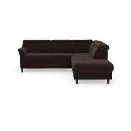 Sit & More Ecksofa SIT & MORE "Marano L-Form", braun (espresso), B:252cm T:216cm, 98% Polyester, 2% Polyamid, Sofas, Ecksofa, inklusive Kopfteilverstellung, wahlweise mit Bettfunktion, Bettkasten