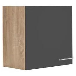 H&auml;ngeschrank Optifit "Kalmar", grau (anthrazit), B:60cm H:58cm T:35cm, Schr&auml;nke, H&auml;ngeschrank