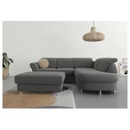 Sit & More Ecksofa SIT & MORE "Apulia L-Form", grau, B:250cm H:78cm T:212cm, Webstoff (100% Polyester);Struktur weich (90% Polyester, 10% Polyamid);Luxus-Micofaser Euphoria (100% Polyester);Samtoptik (100% Polyester), Sofas, Ecksofa, wahlweise Bettfunktion, Bettkasten und Kopf- und Armteilverstellung