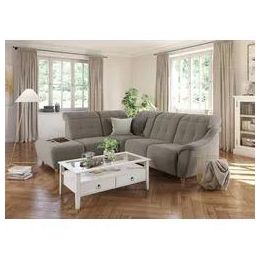 Ecksofa Home Affaire "Boston L-Form", braun (macciato), B:272cm, Struktur (100% Polyester);Luxus-Microfaser Florence (100% Polyester);Chenille (100% Polyester);NaturLEDER (reines Rindsleder), Sofas, Ecksofa, Kopfteilverstellung an jeder Sitzfl&auml;che, wahlweise Relaxfunktion