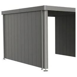 Ger&auml;tehaus-Seitenwand BioHort, grau (quarzgrau, metallic), B:315cm H:200cm T:4,3cm, Stahlblech, Gartenhaus-Seitenw&auml;nde, f&uuml;r Seitendach von Neo 4A-4D