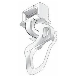 Klick-Gleiter HINNO "hinno-clic HC31" Gr. 1, wei&szlig;, B:0,85cm H:1cm L:2,1cm, Kunststoff, Gardinenbefestigungen, HINNO Clic-Gleiter