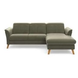 Sit & More Ecksofa SIT & MORE "Romero L-Form", gr&uuml;n (lindgr&uuml;n), B:245cm H:91cm T:178cm, 100% Polyester, Sofas, Ecksofa, wahlweise mit oder ohne Relax-Funktion, Bettfunktion, Bettkasten
