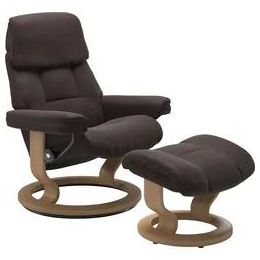 Relaxsessel stressless "Ruby", braun (chocolate paloma), B:88cm H:99cm T:77cm, Leder BATICK: Batick ist ein leicht korrigiertes, durchgef&auml;rbtes und genarbtes M&ouml;belleder, bei dem die meisten Unebenheiten und Spuren in der Regel entfernt wurden. Batick wird mitunter doppelt&ouml;nig gef&auml;rbt, um der Oberfl&auml;che mehr Lebendigkeit zu verleihen. Dank einer sch&uuml;tzenden Oberfl&auml;chenbehandlung lassen sich die mei