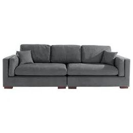 Big-Sofa Home Affaire "Fresh Pond", grau (dunkelgrau), B:290cm H:95cm T:96cm, 100% Polyester, Sofas, Big-Sofa, in vielen Bezugsqualit&auml;ten und Farben, B/T/H: 290/96/95 cm