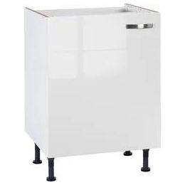 Sp&uuml;lenschrank KOCHSTATION "KS-Cara", wei&szlig; (wei&szlig; glanz, wei&szlig;), B:60cm H:87cm T:58,4cm, Schr&auml;nke, Sp&uuml;lenschrank, Breite 60 cm