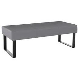 Sitzbank OTTO HOME "Oliver", grau (grau, schwarz), B:140cm H:50cm T:62cm, Sitzb&auml;nke, Sitzbank