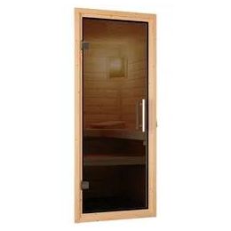 Saunat&uuml;r Karibu "T&uuml;rpaket 68 mm Sauna graphit", grau (graphit), B:65,6cm, Glas, Massivholz, T&uuml;ren