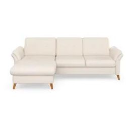 Sit & More Ecksofa SIT & MORE "G&ouml;teborg", beige (creme), B:268cm H:90cm T:176cm, Sofas, Ecksofa, Sitztiefenverstellung und Federkern, wahlweise mit Bettfunktion