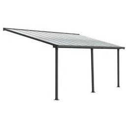 Terrassendach PALRAM - CANOPIA "Olympia 3x6.1", grau, B:619cm T:295cm, Aluminium, Polycarbonat (PC), Terrassen&uuml;berdachungen, BxT: 619x295 cm