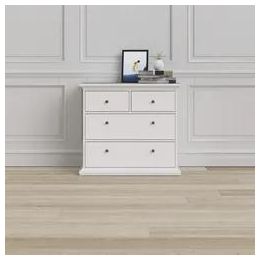 Kommode Home Affaire "Paris, Aufbewahrung, Schubladenschrank, Stauraum", wei&szlig;, B:96,2cm H:87cm T:49cm, FSC-zertifizierter Holzwerkstoff, MDF, Sideboards, Kommode, mit 4 Schubladen, Breite 96 cm, H&ouml;he 87 cm