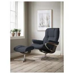 Relaxsessel stressless "Mayfair", blau (shadow blau paloma), B:79cm H:102cm T:73cm, Leder PALOMA: PALOMA ist ein durchgef&auml;rbtes Semianilin-M&ouml;belleder mit nat&uuml;rlicher Narbung., Sessel, Relaxsessel, mit Cross Base, Gr&ouml;&szlig;e S, M & L, Holzakzent Wenge